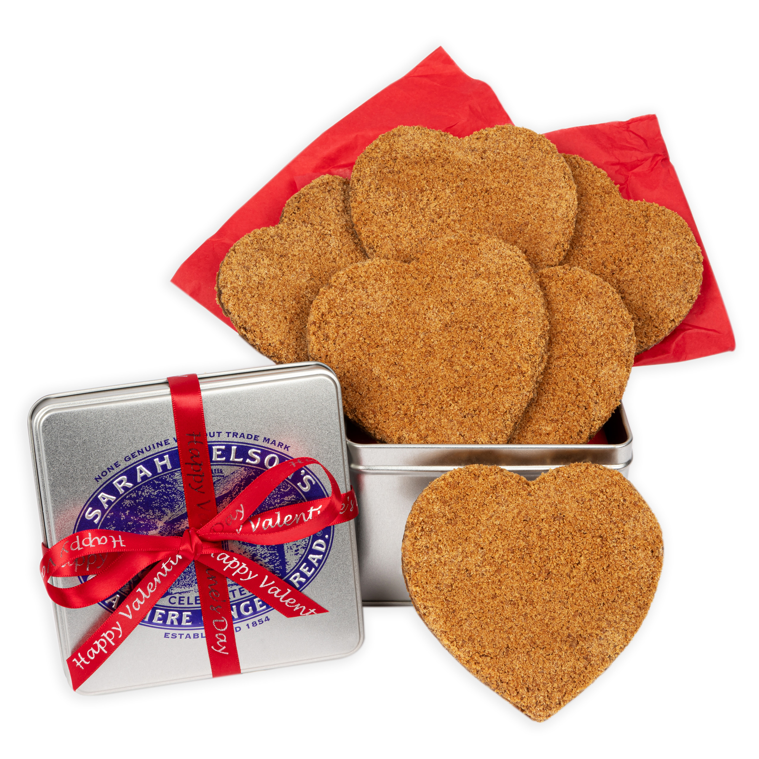 Traditional Presentation Tin of Six Grasmere Gingerbread® Hearts ...