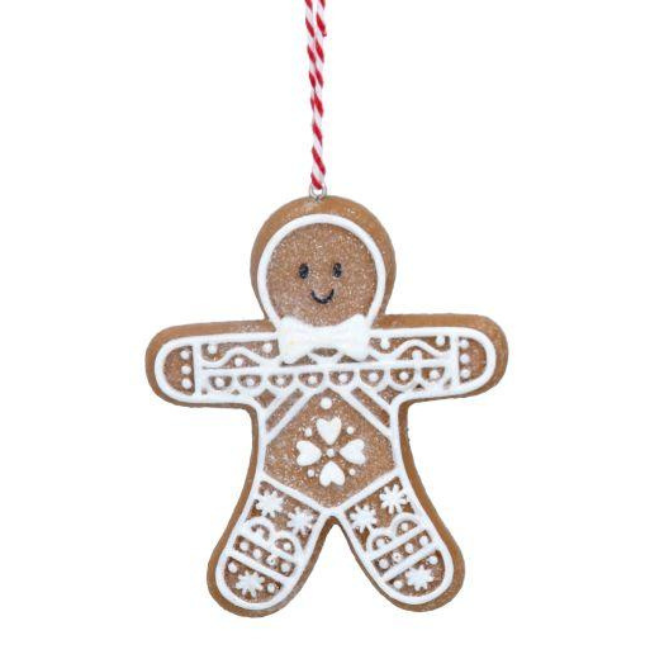 'Iced Lace' Gingerbread Man Christmas Decoration | Grasmere Gingerbread