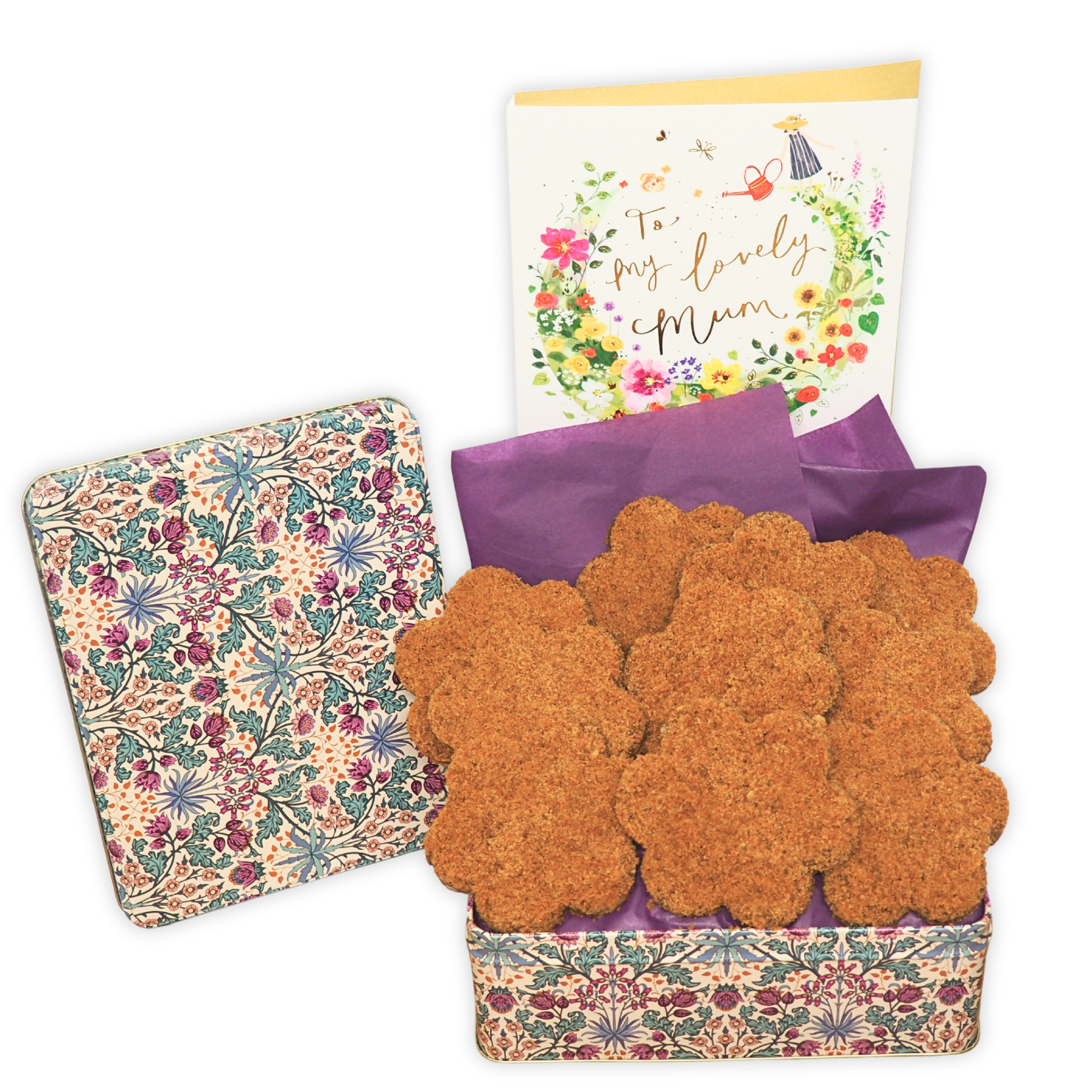 Grasmere Gingerbread® ‘Arts & Crafts’ Flowers Gift Tin | Grasmere ...