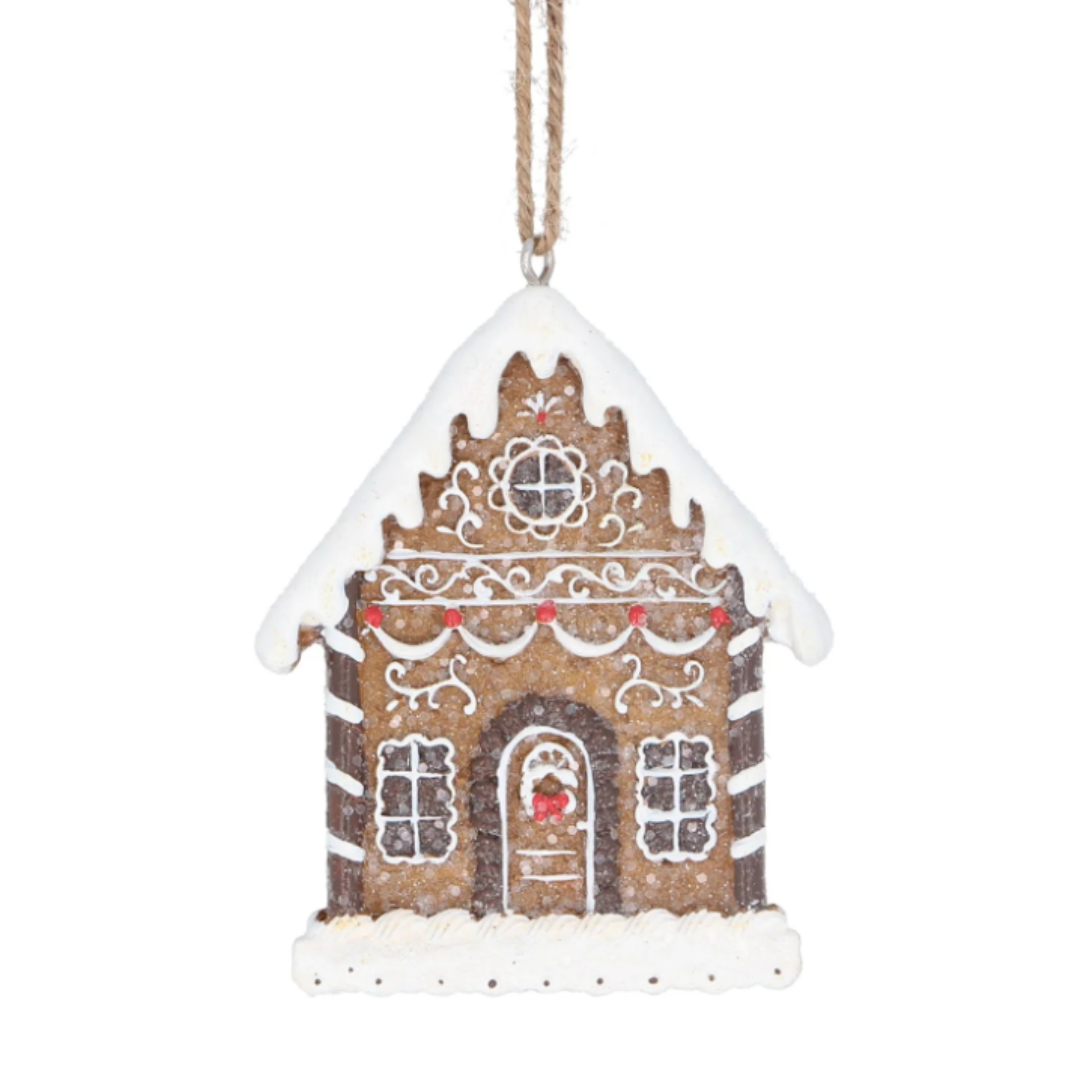 White 'Iced' Gingerbread House Christmas Decoration | Grasmere Gingerbread