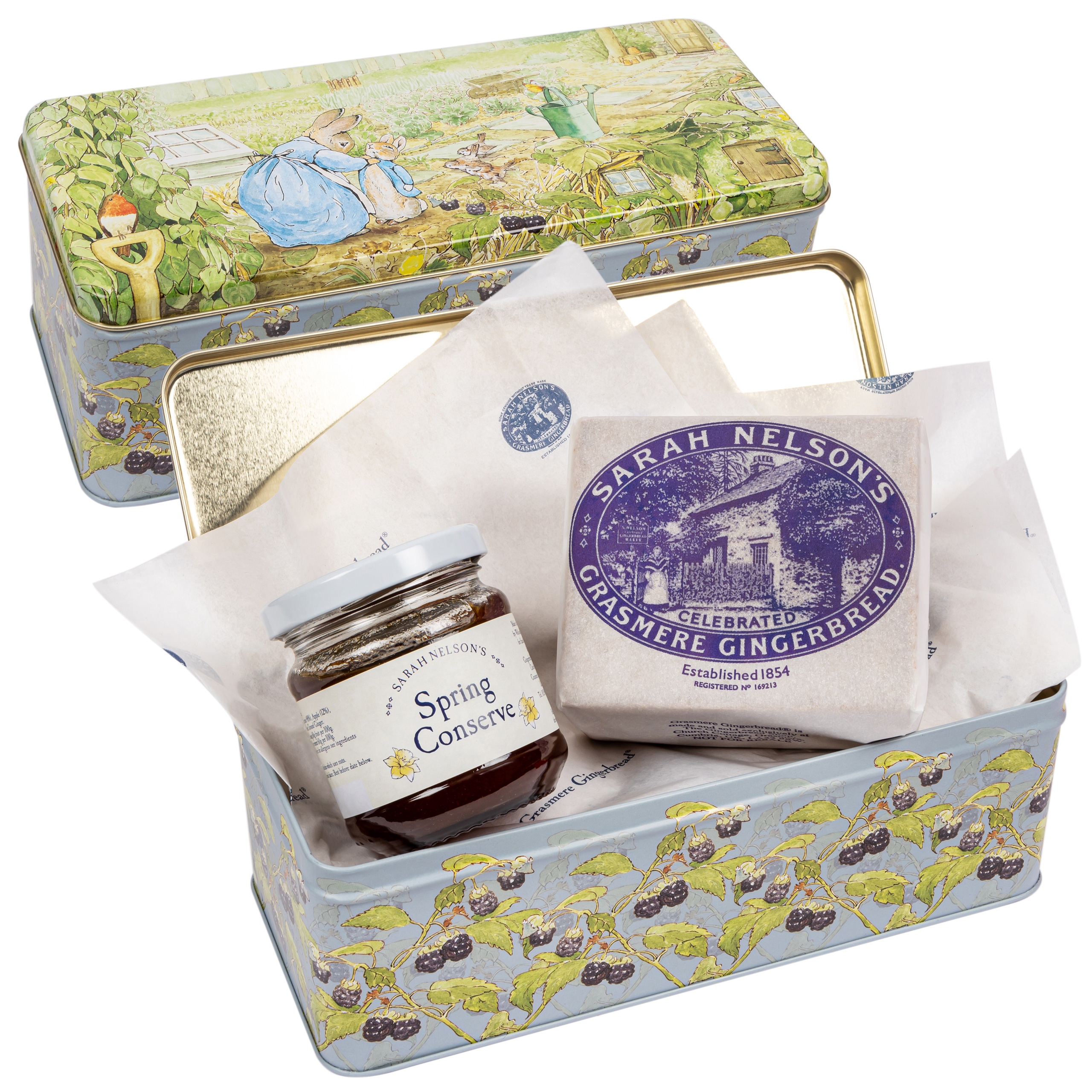 Peter Rabbit Spring Gift Tin | Grasmere Gingerbread