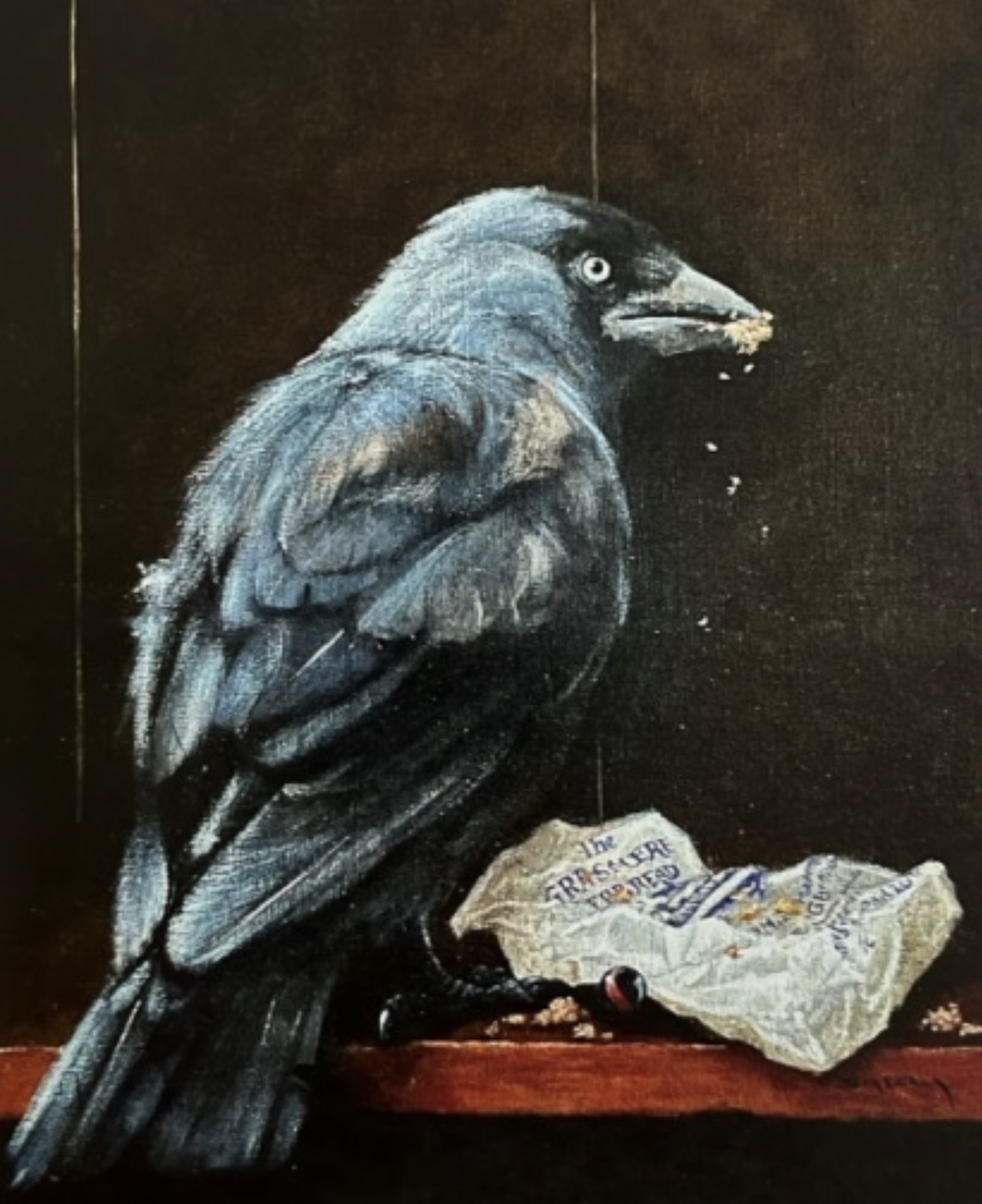 Close encounters of the bird kind outside The Grasmere Gingerbread Shop ...